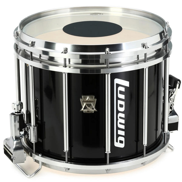 Ludwig LUMS14PB Ultimate Marching 12x14 Snare Drum Black Cortex – PlayMusic123.com