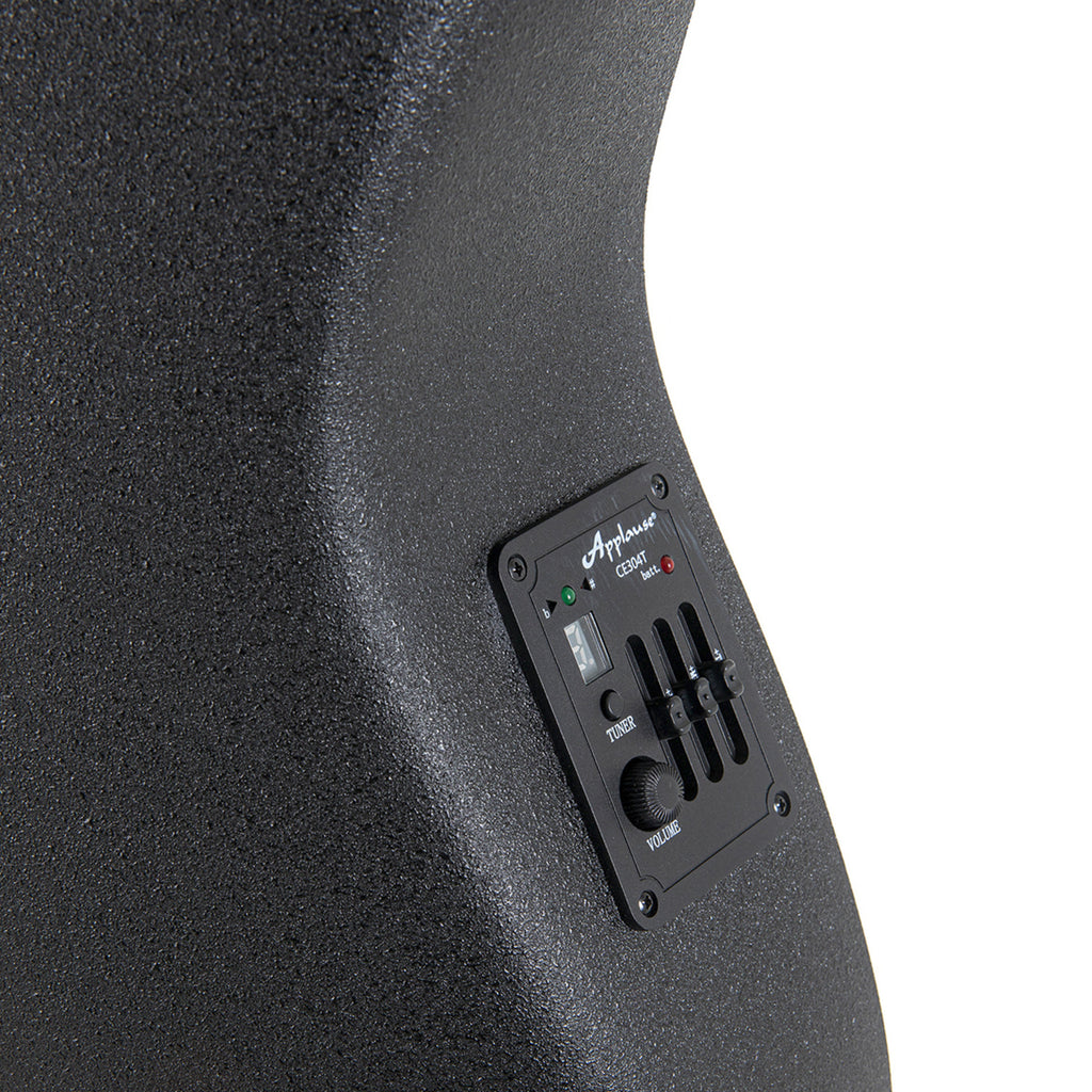Applause E-Acoustic Guitar AB28-5S, CS, Super Shallow Cutaway, Black S ...