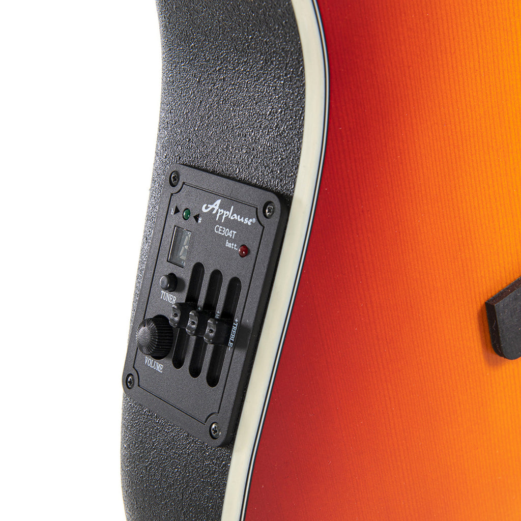 Applause E-Acoustic Guitar AE48-1I, MS, Cutaway, Honeyburst Satin ...