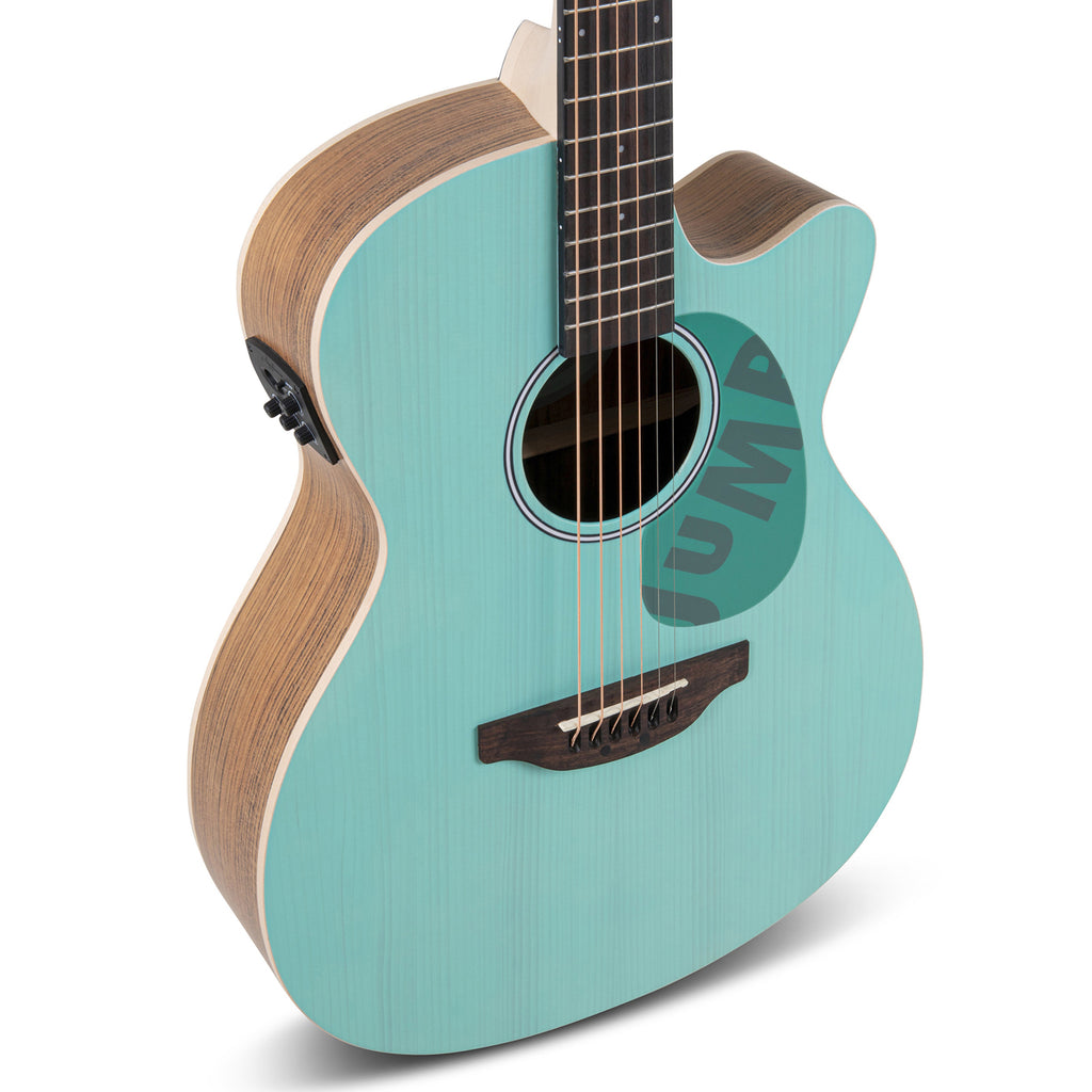 Applause Jump OM Cutway Electric Guitar, Lagoon – PlayMusic123.com