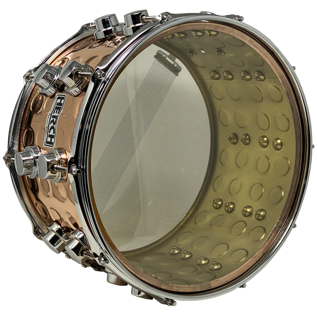 D'Luca made by Herch Banda Tarola 14" Snare Drum Bronze with Chrome Ha ...