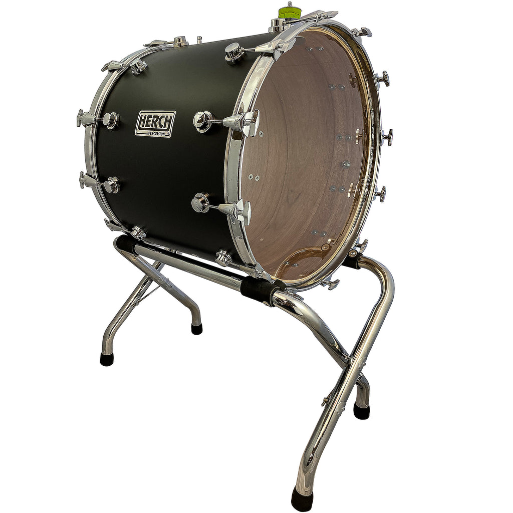 D'Luca made by Herch 20" x 24" Bass Drum Tambora Black Matte with Case ...