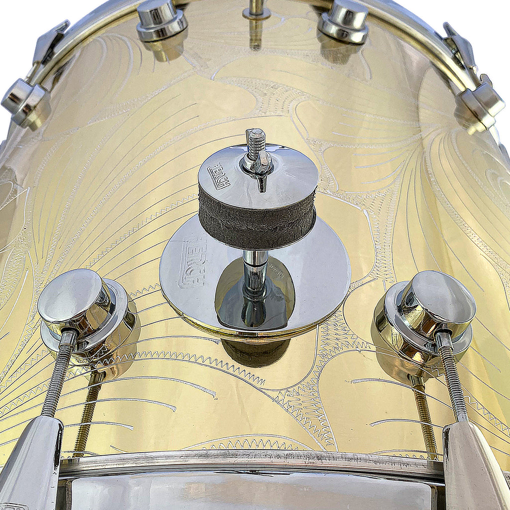 D'Luca made by Herch 20" x 24" Bass Drum Tambora Gold Engraved with Ca ...