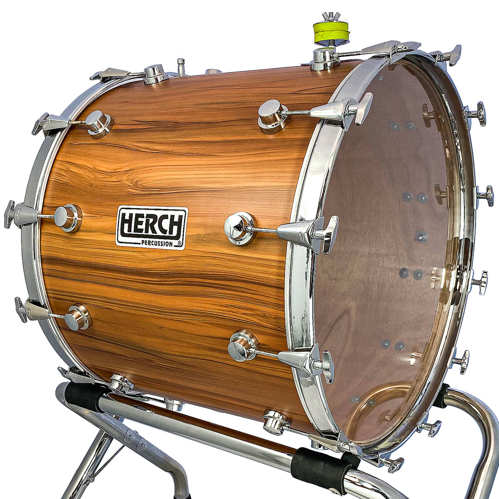 D'Luca made by Herch 20" x 24" Bass Drum Tambora Wood with Case & Stan ...