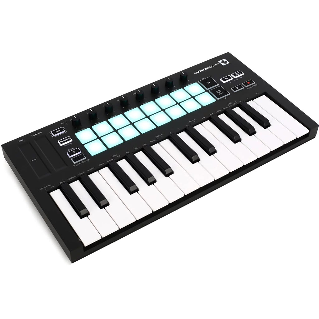 Novation Launchkey Mini MK3 Compact 25-Key MIDI Controller – PlayMusic123.com